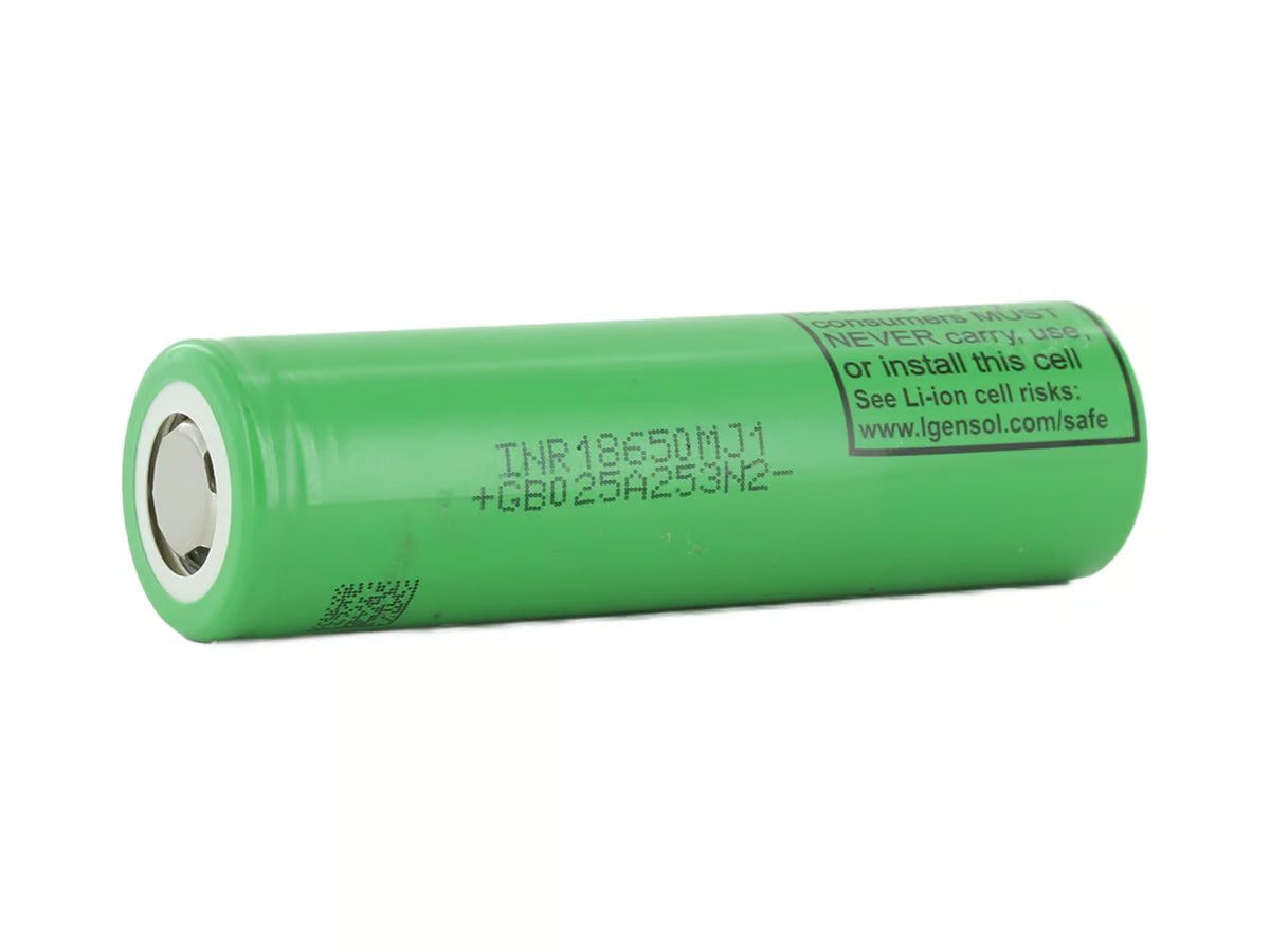 LG MJ1 INR 18650 3500mAh 3.7V High Drain 10A Lithium Ion Li ion Unprotected Flat Top Battery Bulk